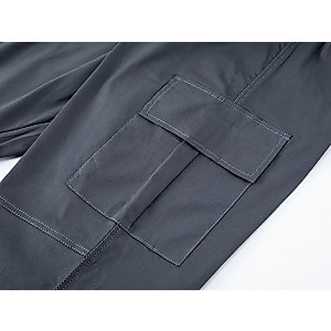 GM MGBOYGYM Mens Fashion Joggers Sports Pants - Cotton Cargo Pants Sweatpants Trousers Mens Long Pants Dark Grey-S