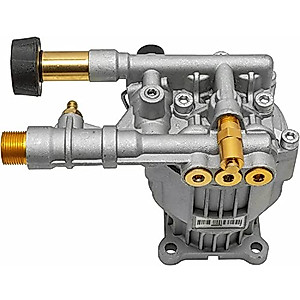 OEM Technologies 90028 Horizontal Axial Cam Replacement Pressure Washer Pump Kit, 3300 PSI, 2.4 GPM, 3/4" Shaft, Includes Hardware and Siphon Tube, for Residential and Industrial Gas Powered Machines, Silver