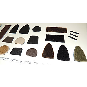 Trad Gear 20 Piece Traditional Archery Arrow Rest Assortment Pack - Recurve Longbow - Hair - Rug - Leather Adhesive Rests