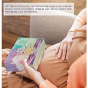 QTECLOR Maternity Robe with Swaddle Blanket, Mommy Robe Hospital Labor Delivery Nightgown Nursing Wear（with Gift Box） (A18 Robe+Swaddle, XL)