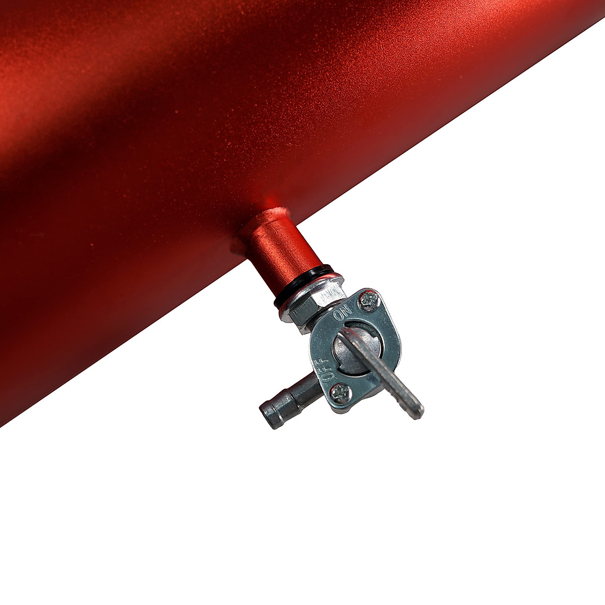 JMCHstore Aluminum Mini bike Gas Fuel Tank Cylinder 4x11'' for Coleman Baja Montser Mega moto Predator Hemi non 212 Engine, Massimo Axis RealTree Motovox Mototec Dirt Gas Bike, Go Kart Parts (Red)