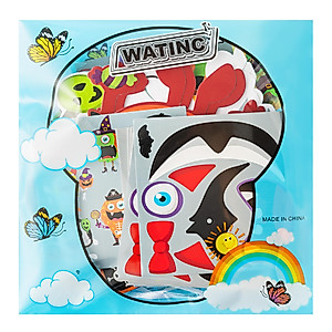 WATINC 123pcs Halloween Monster Crafts Kits for Kids, Halloween Hanging Ornaments DIY Make Your Own Monster Set Art, Halloween Handcraft Home Classroom Game Activities Party Favors Tree Decoration