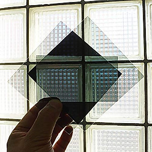 Polarized Film Sheets 3 PCS 7.8 x11.8inches/20x30cm Polarizer Linear Polarizing Filter Non-Adhesive for Educational Physics Photography Lighting