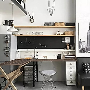 Kaboon Universal Tabletop 45.67"x23.62", Solid One-Piece Melamine Table Top, Double Desk L-Desk DIY, Home and Office,Eucalyptus/Dark Walnut