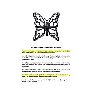 Flower House FHBC205 Butterfly Chair, Black