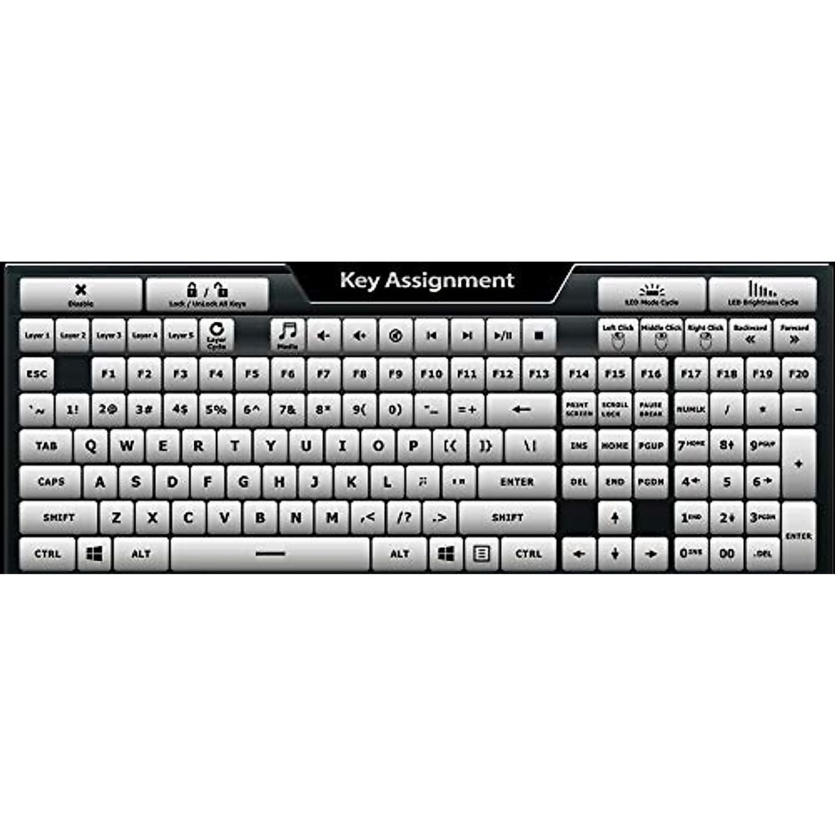Max keyboard Falcon-20 Programmable Macropad Mechanical Keyboard, Backlit Multicolor LED, Cherry MX RGB Switch (Cherry MX RGB Brown)