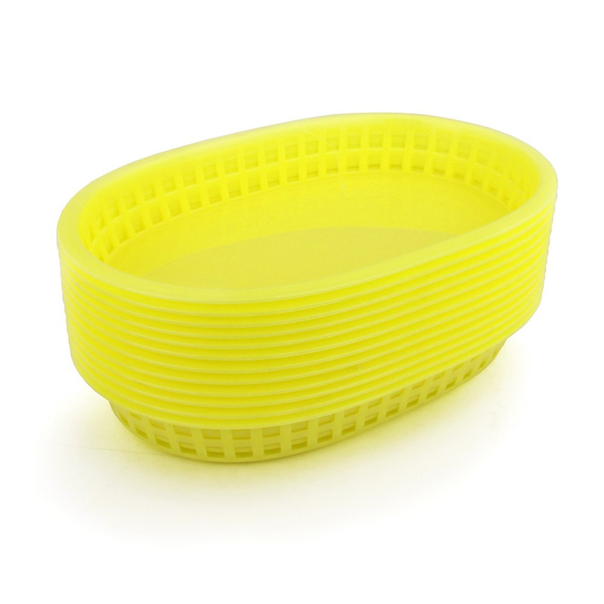 New Star Foodservice 44089 Fast Food Baskets, 10.5 x 7 Inch, Set of 12, Yellow