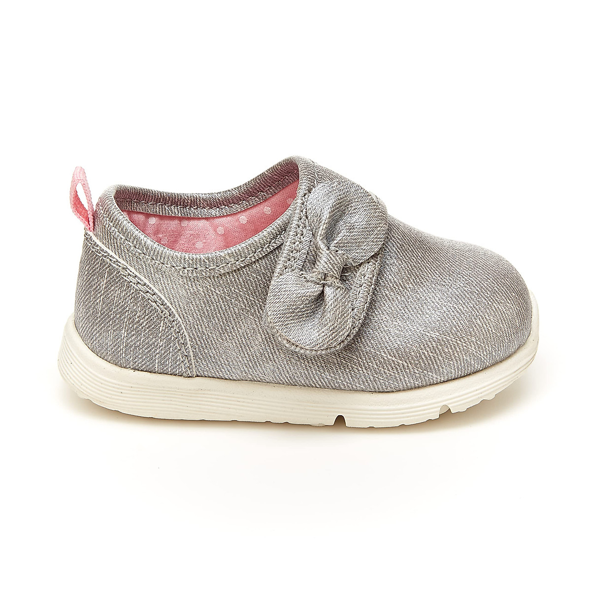 Carter's Every Step Girls Turbo Sneaker, Grey, 4 Toddler
