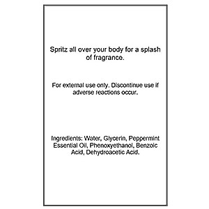 Peppermint Essential Oil Body Spray (Double Strength), 16 ounces, Body Mist for Women with Clean, Light & Gentle Fragrance, Long Lasting Perfume with Comforting Scent for Men & Women, Cologne with