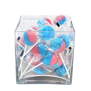 Cotton Candy Lollipop suckers Individually Wrapped (30 Pack)
