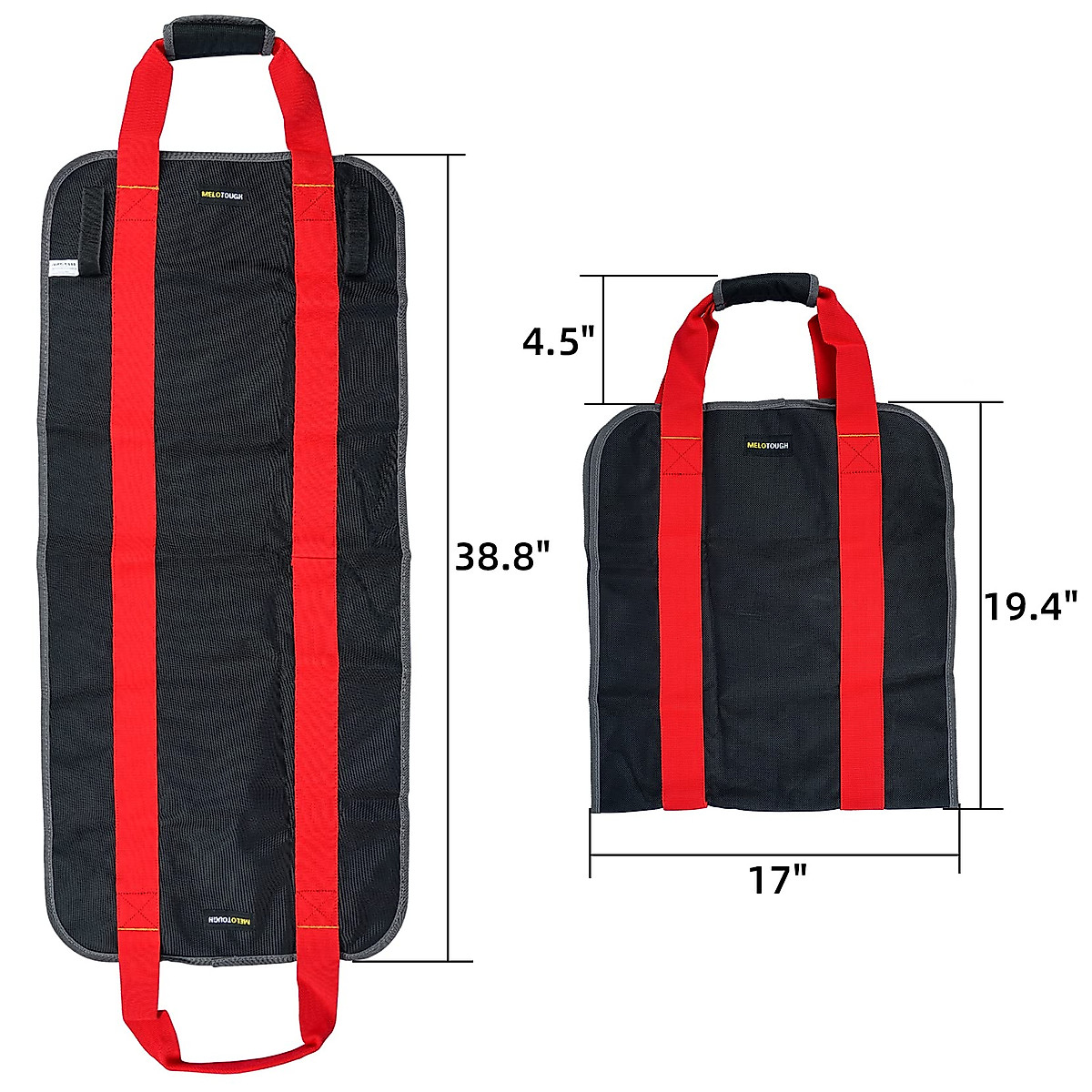 MeloTough Firewood Log Carrier Ballistic Log Tote Bag,Super Stronger Than Canvas Firewood Carrier Log Tote Bag