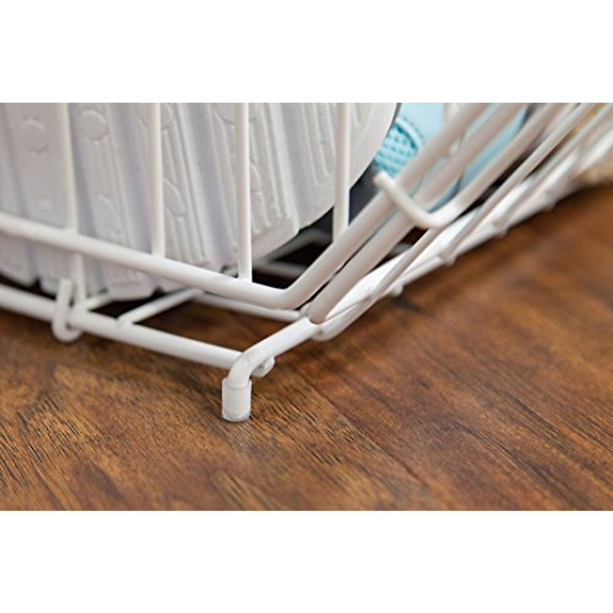 IRIS USA 17" Modular Wire Stacking Storage Basket, Great Storage for Linens, Groceries, Toys, Books, and More, Stackable, Easy Assemble, Multipurpose Home Organizer, White