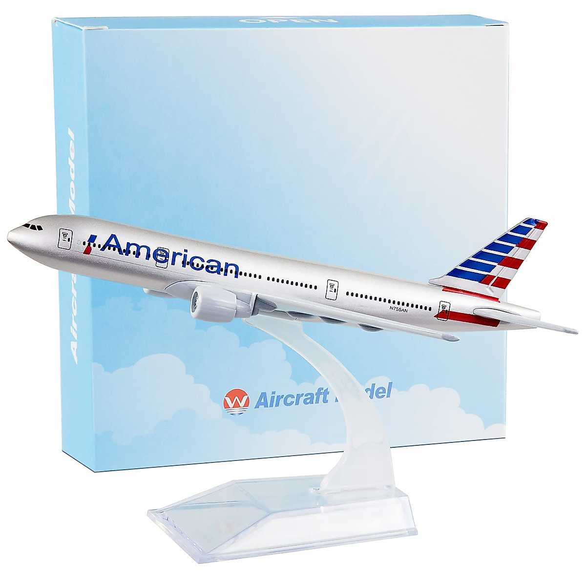 Busyflies Model Airplane 1:400 Scale Die-cast Planes Model Alloy American Airlines B777 Metal Aircraft Model Plane Model for Birthday Gifts