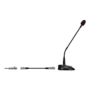 Monoprice Commercial Audio Desktop Paging Microphone with On/Off Button (No Logo),Black