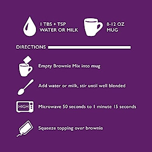 Betty Crocker Mug Treats Hot Fudge Brownie Mix with Fudge Topping, 4 Servings, 13.9 oz. (Pack of 6)