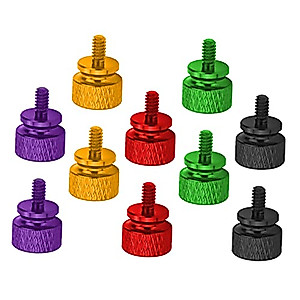SOLUSTRE Pc Screws 10pcs Aluminum I Replacement Thumb Side Panel Slot Fixing Computer for Chassis Motherboard Supply Thumbscrew Alloy Thumb Screw