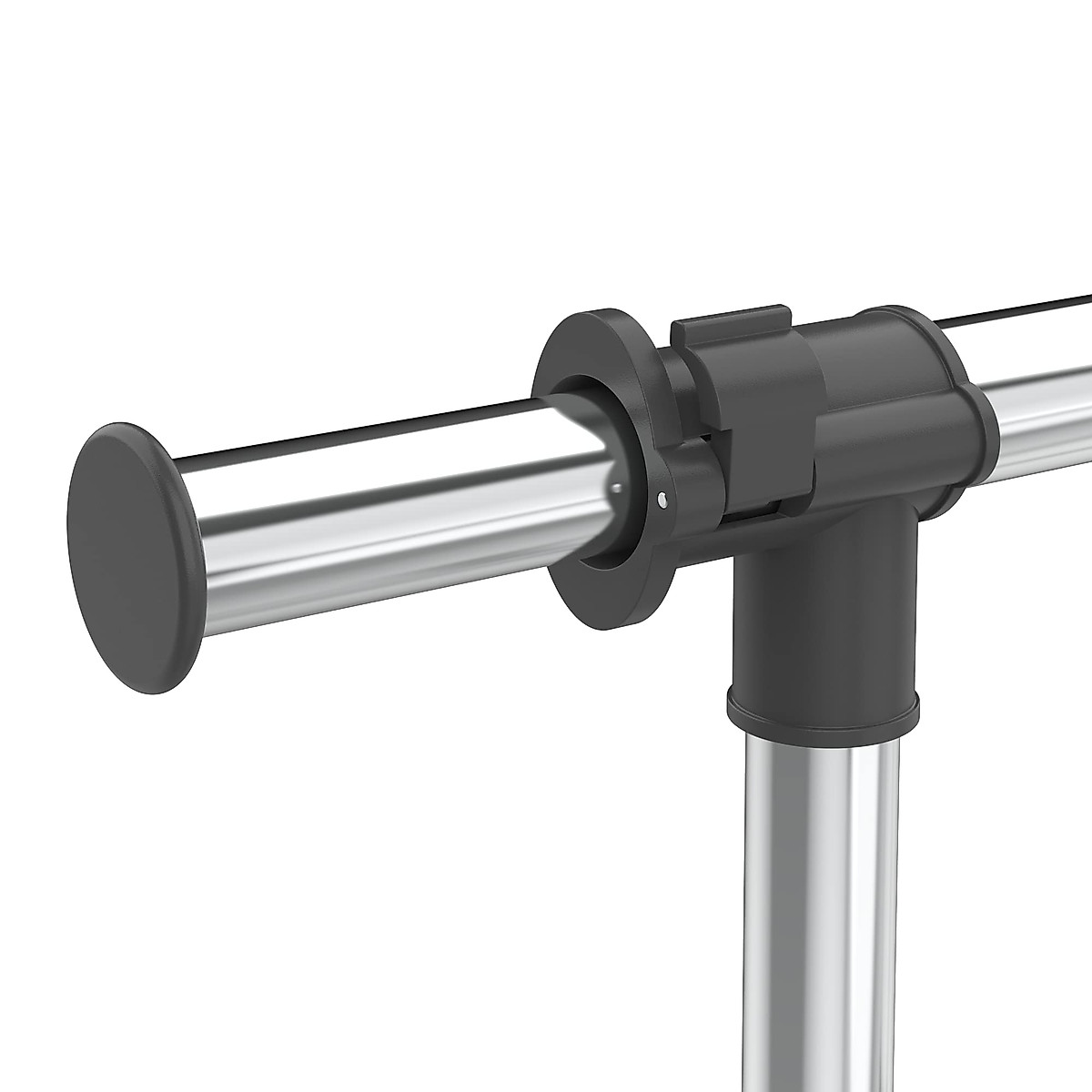 ClosetMaid Double Rail Portable Rolling Garment Rack with Shoe Shelf, Adjustable Rod Width and Height, Black/Chrome