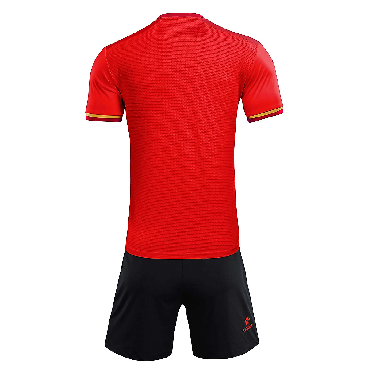 KELME Soccer Jersey Uniform Set Kids Adults Boys Girls - Soccer Jersey and Shorts Athletic Sport Team Youth Football Jersey (Red/Dark Gray, Small)