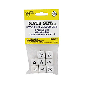 Koplow Games Positive/Negative Dice Set Classroom Accessories, Standard (15mm - 17mm)