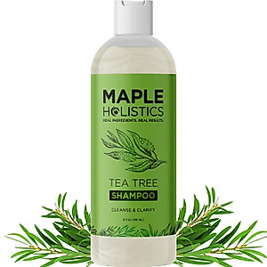 Clarifying Shampoo for Build Up & Oily Hair - Tea Tree Shampoo for Men and Women with Rosemary Essential Oil for Oily Hair and Scalp - Color Safe Vegan Sulfate Silicone & Paraben Free (8 Fl Oz)