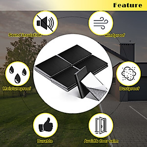 Door Corner Seals Exterior Door jamb Frame Seal Wedge Draft Stopper with Adhesive 10 Pack for Weather Stripping and Draft Protection Foam Corner Seal, Isolation of Noise(Black)