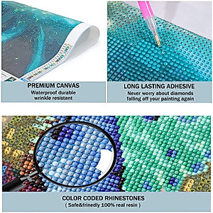 Gods Earth Picture Diamond Painting, Jesus Christ Angels Religion Art Paint by Number Kits DIY Round Full Drill Rhinestone Embroidery for Home Wall Decor Christmas Valentine's Day Gift 12x16 Inch