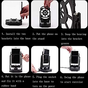 Phone Swing Step Counter Pedometer Compatible with Pokemon Go Poke Ball Plus Cellphone Accessories with USB Cable High Silent Version for Walking (Support 2 Phones Under 7.2 Inch)