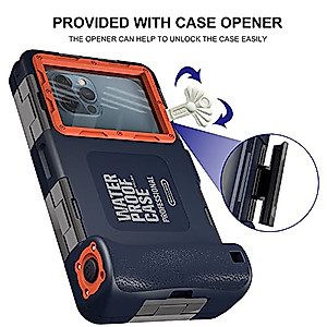 Professional Diving Upgrade Waterproof Protective Case, Outdoor Swimming Snorkeling Surfing Underwater Photo Video Housing for iPhone Galaxy Huawei OnePlus LG Motorola Google Series Smartphones