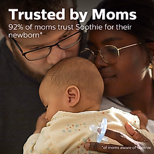 Philips AVENT Soothie Pacifier, Pink/Purple, 0-3 Months, 4 Pack, SCF190/42