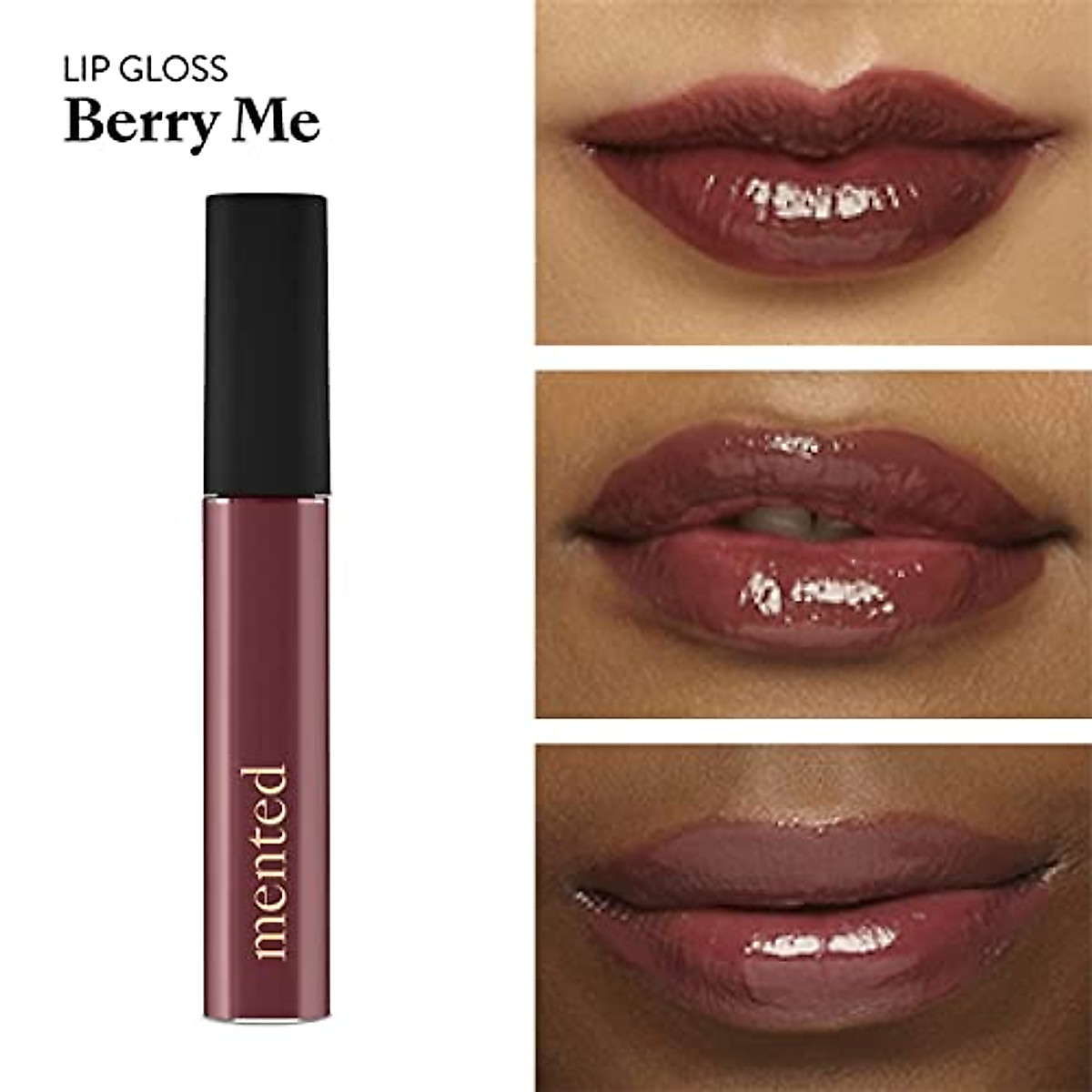 Mented Cosmetics | Berry Pink Lip Gloss Shade, Berry Me | Vegan, Paraben-Free, Cruelty-Free Gloss Topper | Long Lasting and Moisturizing Lipgloss
