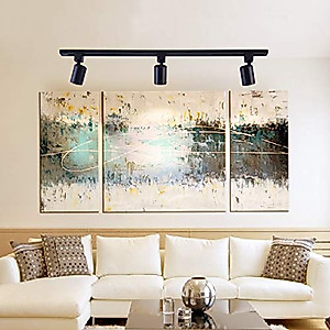 mirrea 6 Pack LED Track Lighting Heads Compatible with Single Circuit H Type Track Lighting Rail Ceiling Spotlight for Accent Task Wall Art Exhibition Lighting 6.5W 24° Black (3000K Warm White)