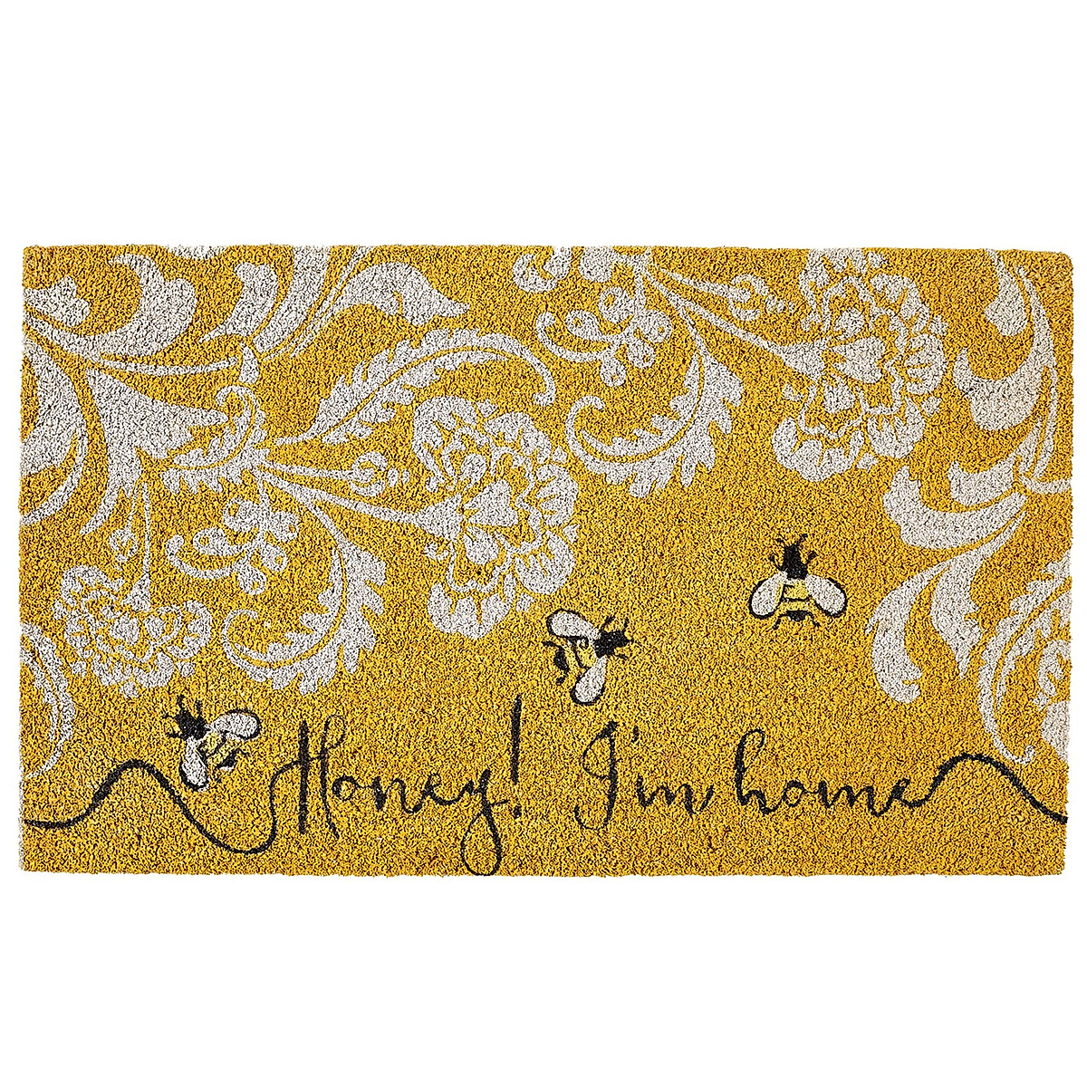 DII Natural Coir Doormat, Fun Greeting Mat, Honey I'm Home, 18x30