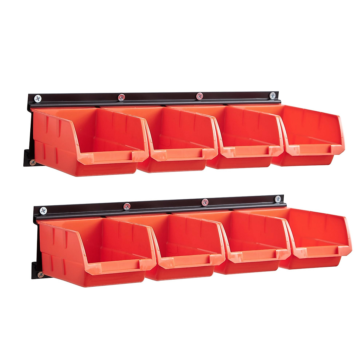 NETWAL 8 Storage Bins, Wall Mount Garage Rack, Parts &Tool Organizers and Storage Screws and Bolts