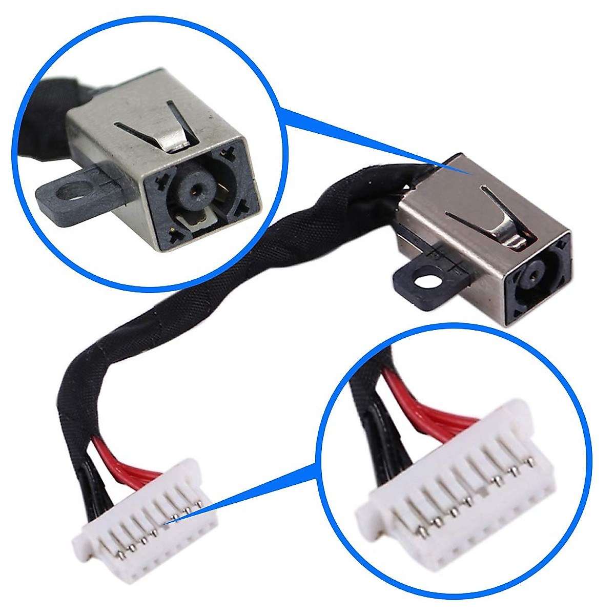 MMOBIEL DC Power Jack Dock Connector Flex Cable Replacement Compatible with Dell Inspiron 11 3000 13-7347/7348 / 7352 7359 P57G 13-7000 Series