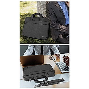 Ferkurn Laptop Bag Case 17 17.3 Inch Women Men Computer Bag for HP Envy Pavilion Omen/LG Gram/MSI/Dell Inspiron XPS/Lenovo Thinkpad/ASUS/Acer, Shoulder Strap Carrying Briefcase Messenger Bag, Gray