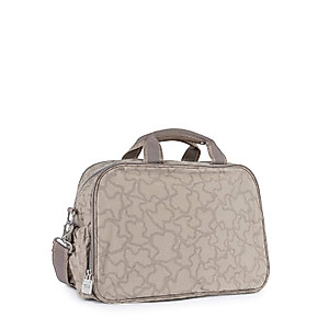 TOUS Vinyl Combined with Calfskin Leather Stoned Color Baby Bag for Women, 40x20x25 cm, Kaos New Colores Collection