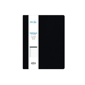 Blue Sky Professional Padfolio, 9.5" x 12", Textured Faux Leather Cover, Black, 8.5” x 11" Paper Notepad Included, 14714