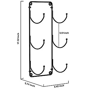 Elbourn Towel Rack, Set of 2 Towels Holder Wall Mounted Washcloths Shelf Metal Storage Organizer for Bathroom - Black