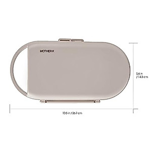 MOTHER-K Travel Baby Bottle Drying Rack Set, Including Bottle Brush and Travel Bottle, for Working Mom or Camping with Baby (Cream Mocha)