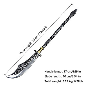 lkjad Tea Knife Full Tang Handmade Tea Set Cutting Small and Portable Sharp Collectibles Metal Stainless Steel Guan Gong Knife Letter Opener