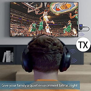 Bluetooth Transmitter Receiver, Wireless aux Bluetooth Adapter for TV/PC, Low Latency 4-in-1 Wireless Bluetooth 5.0 Audio AUX Adapter with Display Screen for Car/Home Stereo System, TV, PC