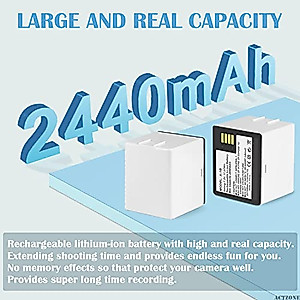 2pcs A-1B Batteries Only Fit for Arlo Pro Arlo Pro 2 Camera VMA4400 VMC4030 VMC4030P VMA4200, Digital LED Screen Charging Station for Arlo Pro2/Arlo Pro/Arlo Go/Arlo Security Light Batteries