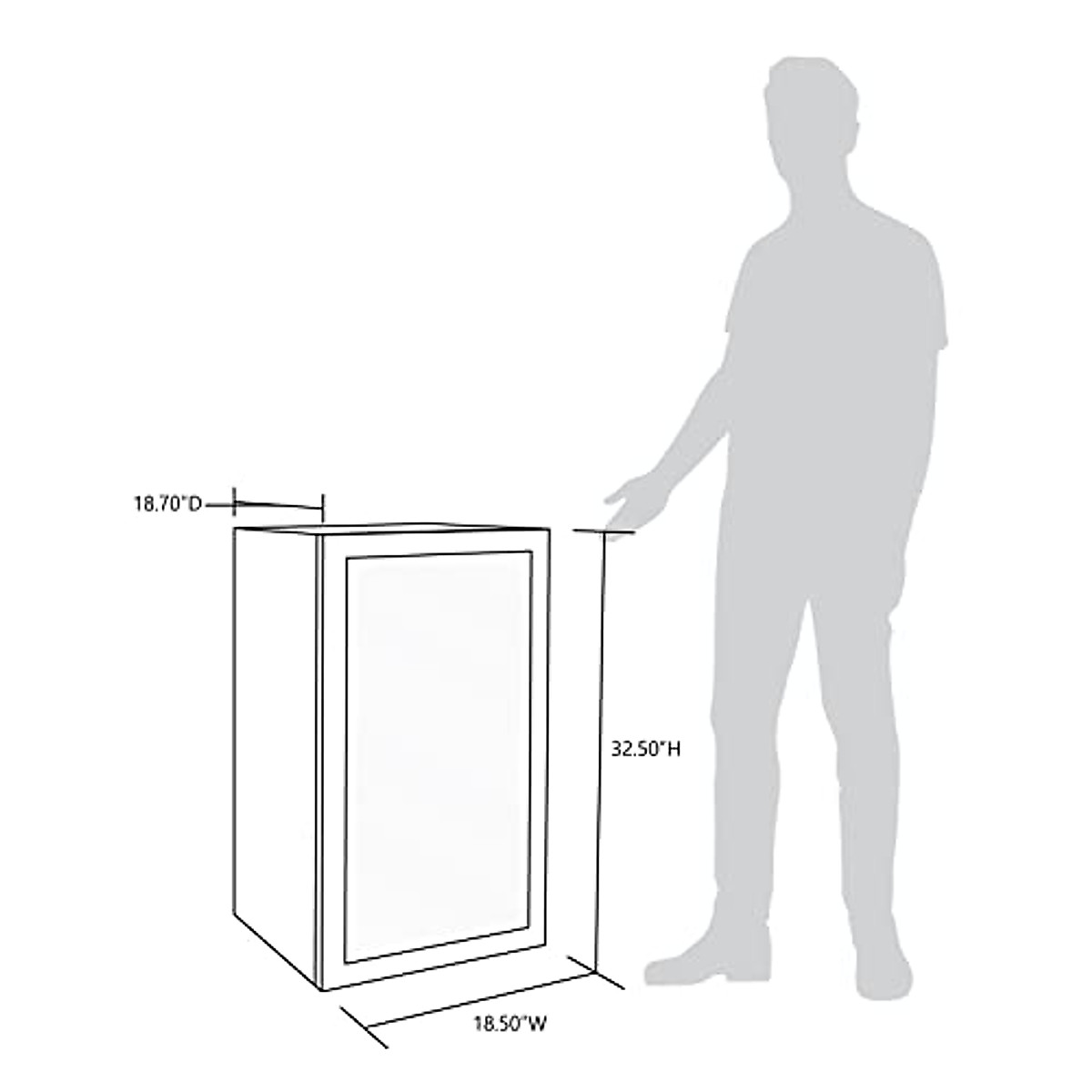 NewAir Beverage Refrigerator Cooler with 126 Can Capacity - Mini Bar Beer Fridge with Right Hinge Glass Door - Cools to 37F - Stone Brewing