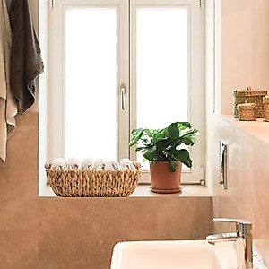 StorageWorks Hand-Woven Large Storage Baskets with Wooden Handles, Water Hyacinth Wicker Baskets for Organizing, 2-Pack