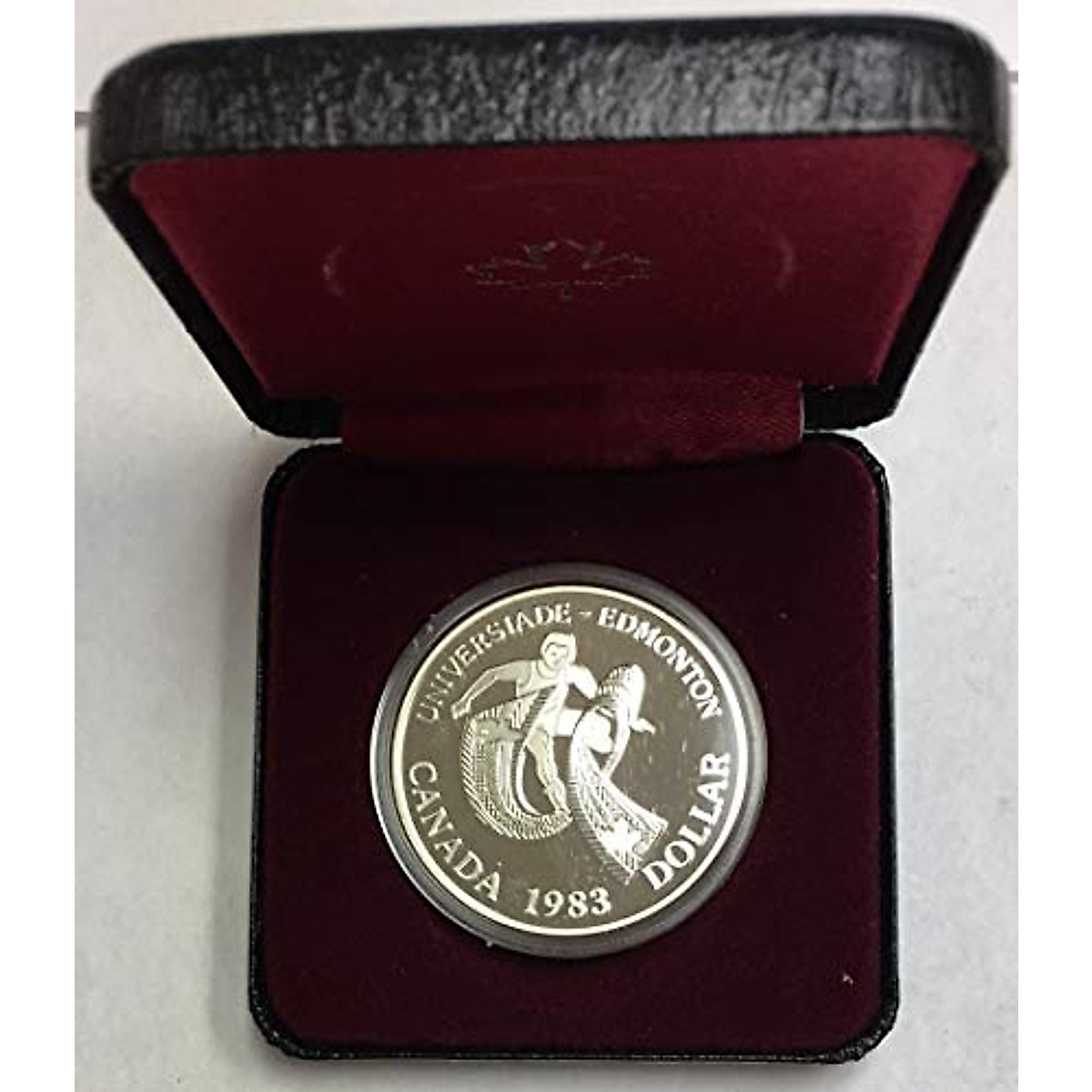 1983 CA Canada Silver Dollar - Universiade-Edmonton in Original Box $1 Proof Royal Canadian Mint