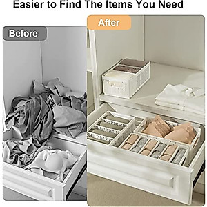 INNOVATIVE PLASTIC Wardrobe Closet Organizers and Storage Baskets byZITENG, Collapsible Clothes Organizer for Folded Clothes, Jeans, T-shirts, Underwear, Scarves, Leggings, Skirts,2 Packs (Small - 6 Grids)