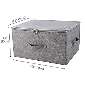 iwill CREATE PRO Dark Gray Underbed Storage Bin, 2pcs Storage Boxes, Zip Lidded, Washable & Folding Design