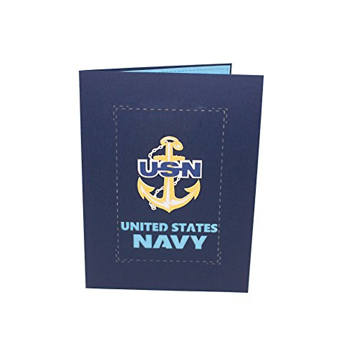 Aitpop 3D half-Handcrafted Patriotic Pop Up Navy Greeting Thank You Card with thick stikers - Perfect for Retirement, 4th of July ,for Birthday, for Valentine's Day, for Mothers Day, Spring, Fathers Day, Graduation, Wedding, Anniversary
