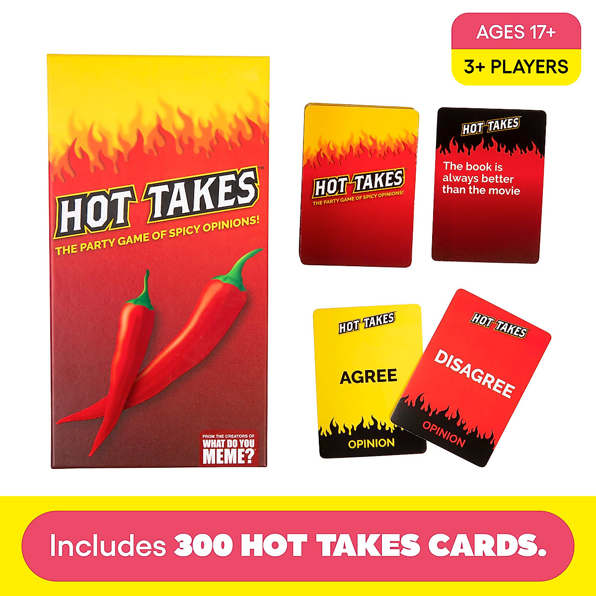 WHAT DO YOU MEME? Hot Takes - The Party Game of Spicy Opinions - Adult Party Games & Fun Gifts for Adults