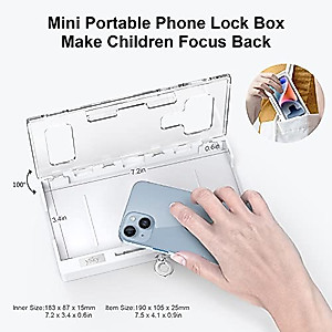 ySky Portable Lock Box for Phone to Help Kids/Students/Lovers Focus Back, Phone Lock Box for Android Sumsung/Google/iPhone Serials,Prevent Excessive Games, Mobile Phone Addiction(New)